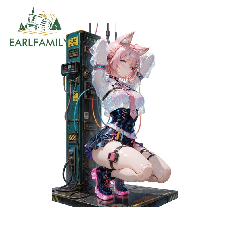EARLFAMILY 5.1" Anime Goth Girl Car Stickers Kawaii Waterproof ...