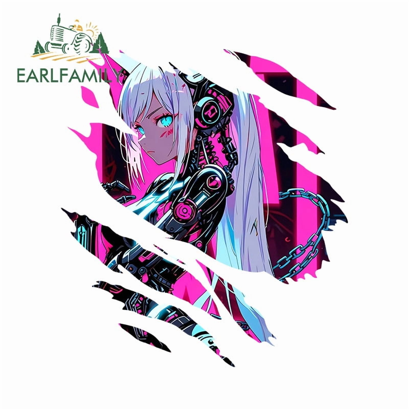 EARLFAMILY 5.1" Anime Tear Car Stickers Personality Skateboard ...