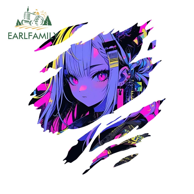 EARLFAMILY 5.1" Anime Tear Car Stickers Personality Skateboard ...