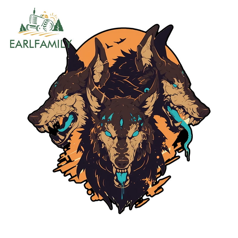 EARLFAMILY 5.1" Anubis Car Stickers Motorcycle Windshield Racing ...