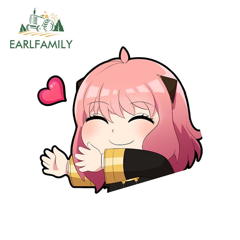 EARLFAMILY 5.1" Anya Car Stickers Motorcycle Rearview Mirror Surfboard ...