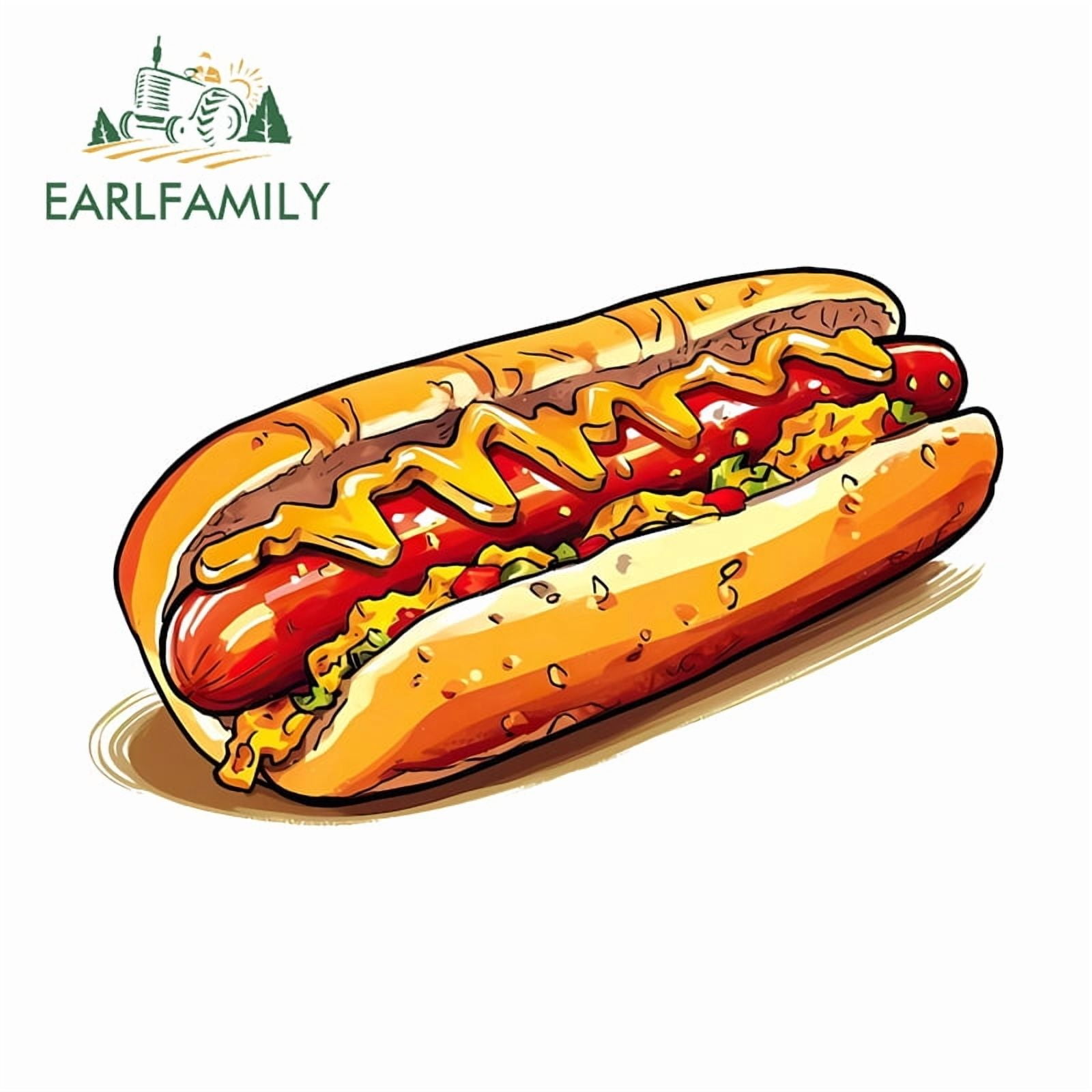 EARLFAMILY 5.1" Cartoon Food Chicken Car Stickers Scratch Proof Funny ...