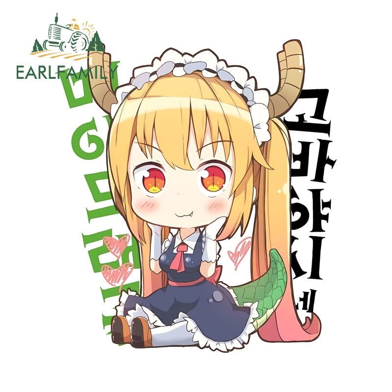 EARLFAMILY 5.1" Cute Anime Girl Car Stickers Kawaii Host JDM Decal ...
