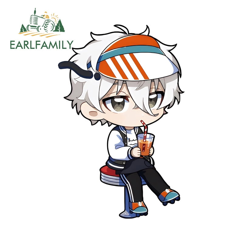 EARLFAMILY 5.1" Cute Chigiri Hyoma Chibi Anime Car Decals Fridge Wall ...