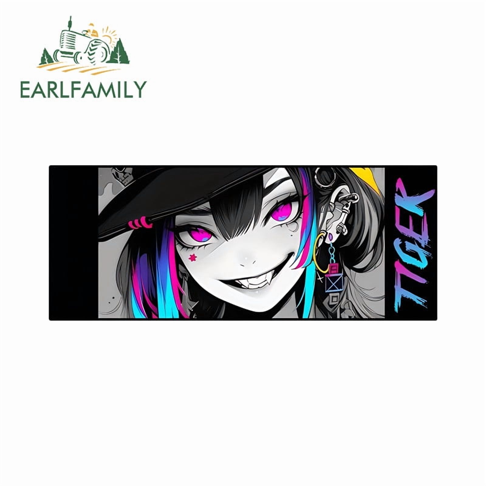 EARLFAMILY 5.1" Eyes Jdm Anime Girl Slap Car Stickers Artistic ...