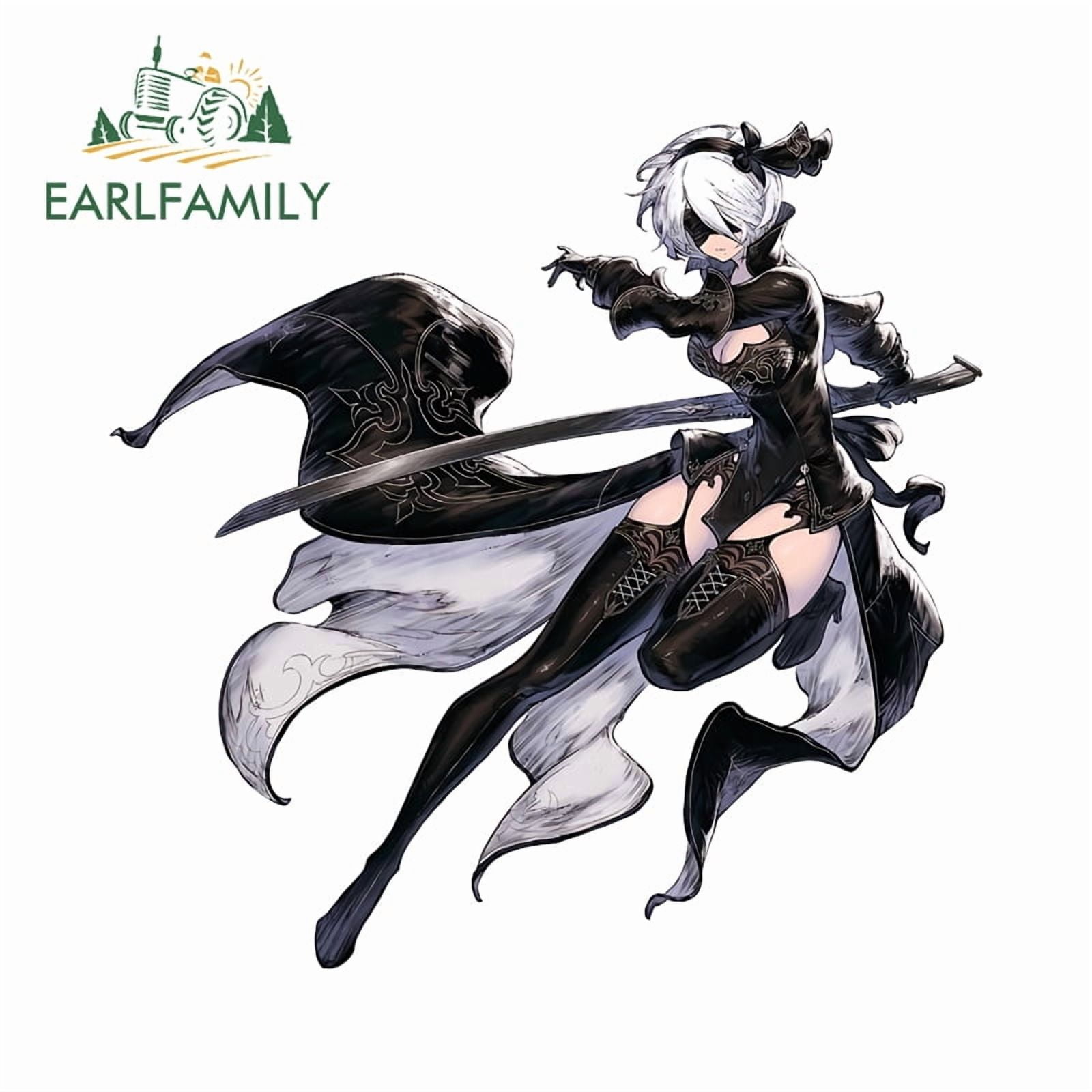EARLFAMILY 5.1" Female Swordsman Nier 2B Car Sticker Vinyl Waterproof ...