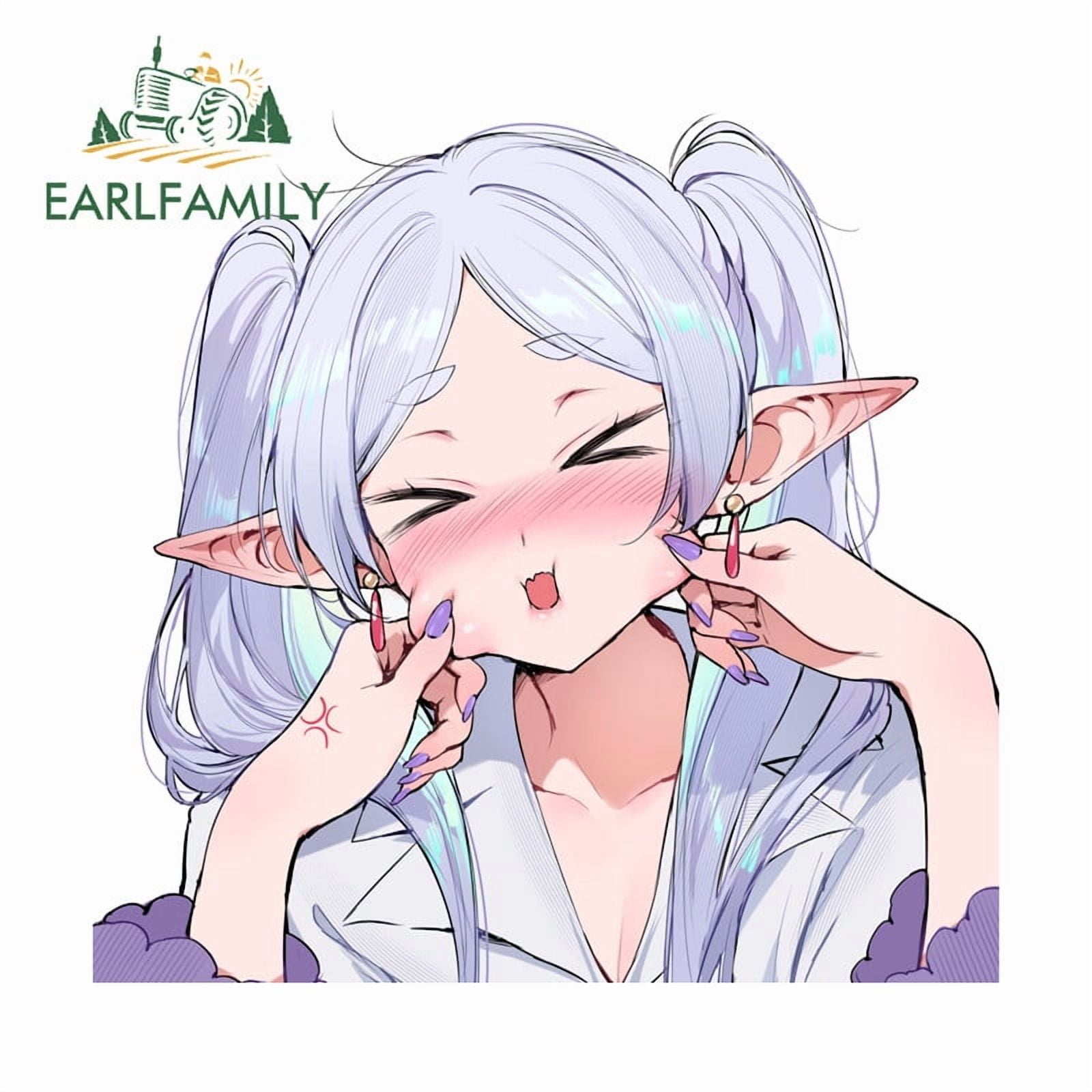 EARLFAMILY 5.1" Frieren Car Sticker Chibi Waterproof Laptop Surfboard ...