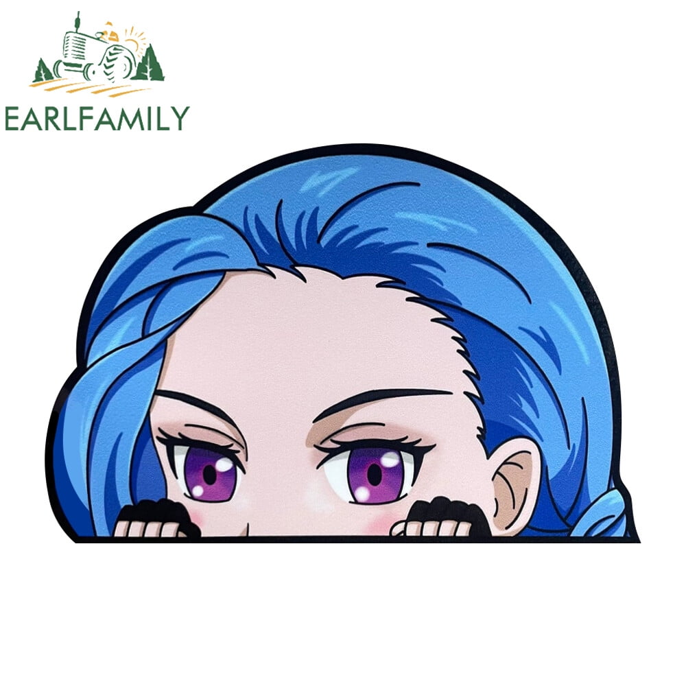 EARLFAMILY 5.1" Funny JinX Peeker Anime Car Stickers Vinyl Windows ...