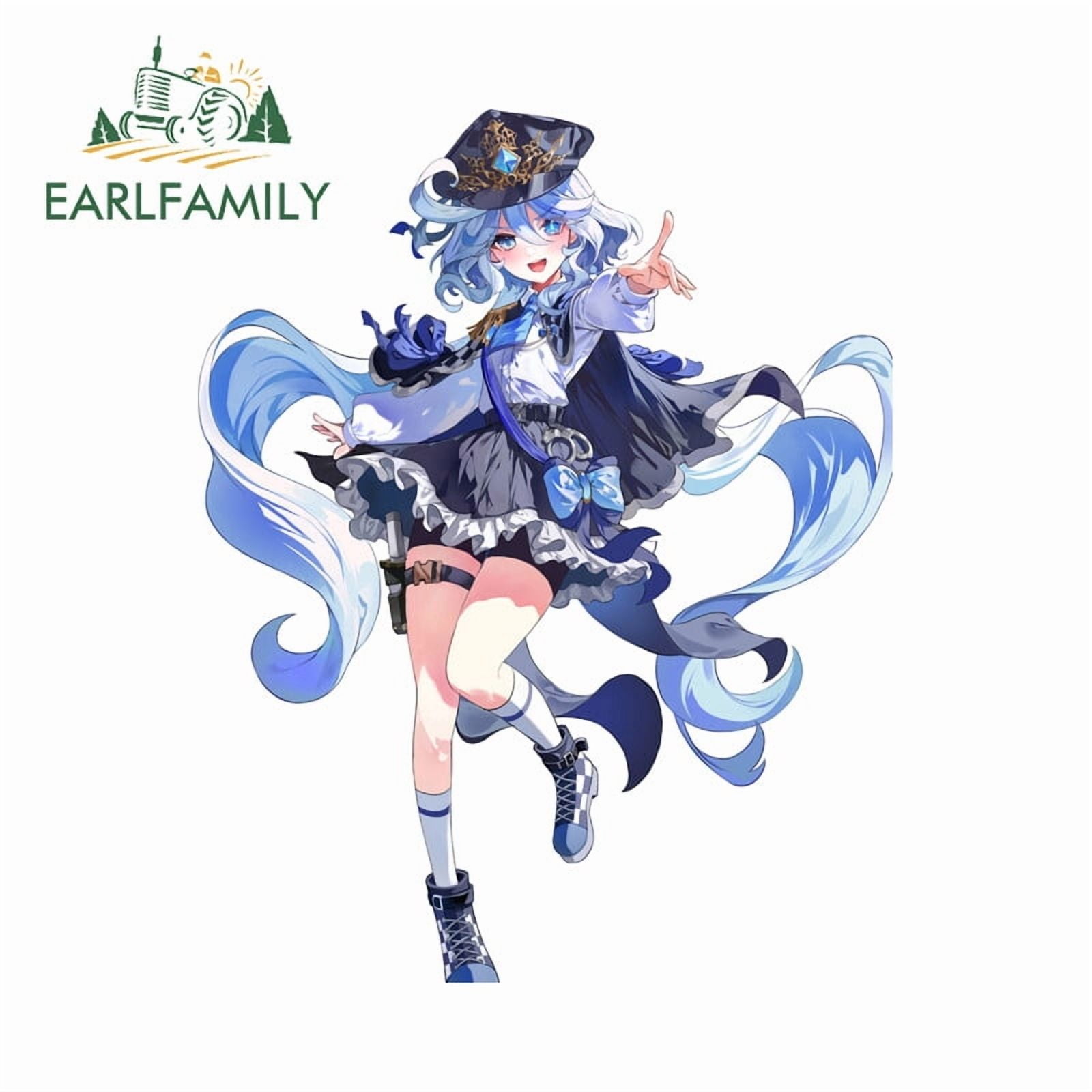 EARLFAMILY 5.1" Furina Car Stickers Creative Scratch-Proof Trolley JDM ...