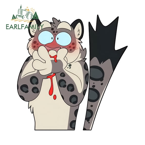 EARLFAMILY 5.1" Furry Cartoon Kawaii Car Stickers Motorcycle Skateboard ...