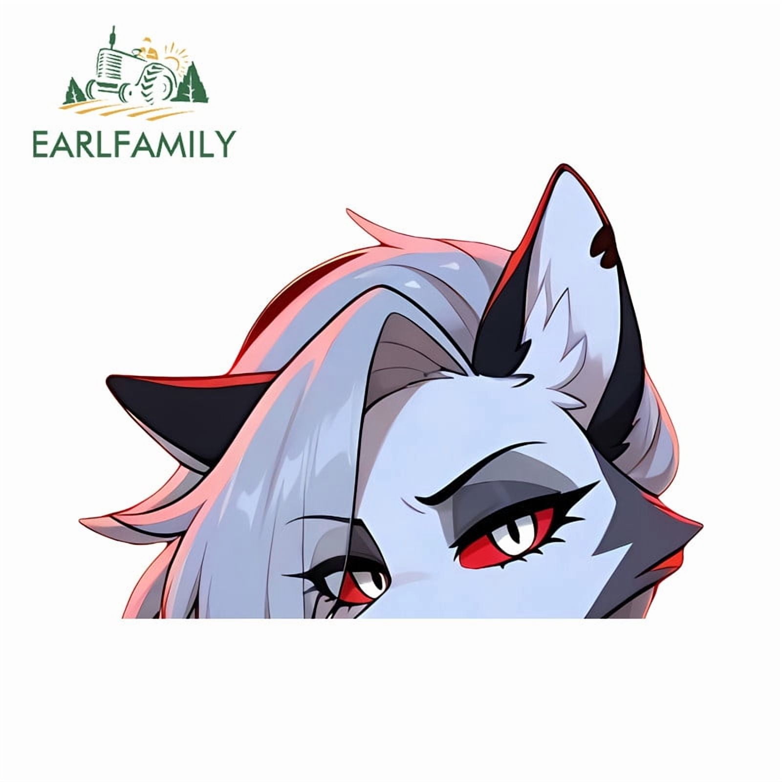 EARLFAMILY 5.1" Furry Peeker Car Stickers Personality Motorcycle Helmet ...