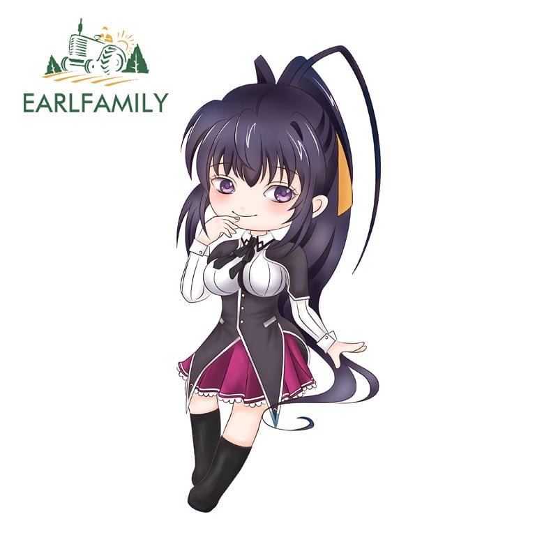 EARLFAMILY 5.1 Inch Akeno Himejma Car Sticker Chibi Interesting Scratch ...
