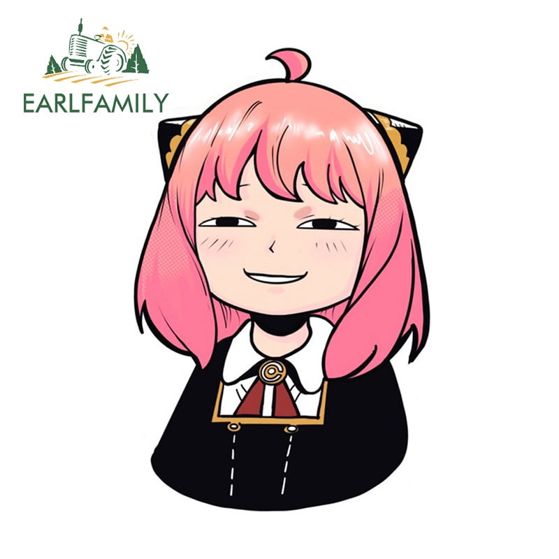 EARLFAMILY 5.1 Inch Anime Anya Car Sticker Creative Windshield Decal ...