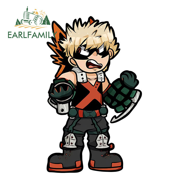 EARLFAMILY 5.1 Inch Anime Car Stickers HImiko Toga Cartoon Motorcycle ...