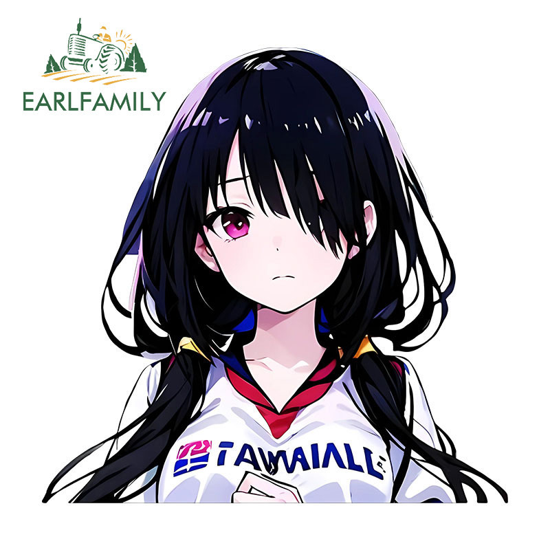 EARLFAMILY 5.1 Inch Anime Girl Car Sticker Car Door Computer Cooler ...