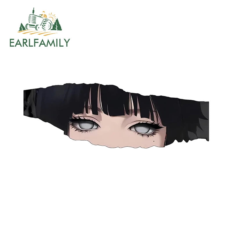 EARLFAMILY 5.1 Inch Anime Girl Eyes Slap Car Sticker Funny Guitar ...