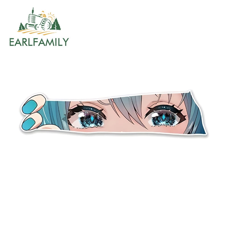EARLFAMILY 5.1 Inch Anime Girl Eyes Slap Car Stickers Waterproof ...