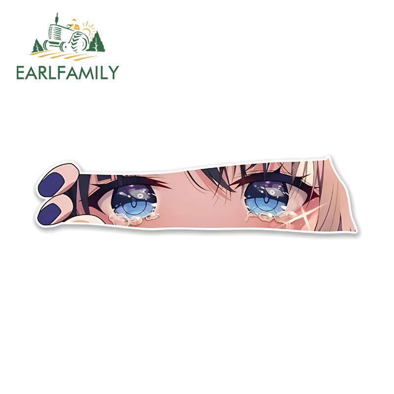 EARLFAMILY 5.1 Inch Anime Girl Eyes Slap Car Stickers Waterproof ...