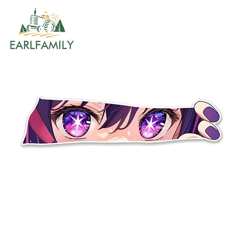 EARLFAMILY 5.1 Inch Anime Girl Eyes Slap Car Stickers Waterproof ...