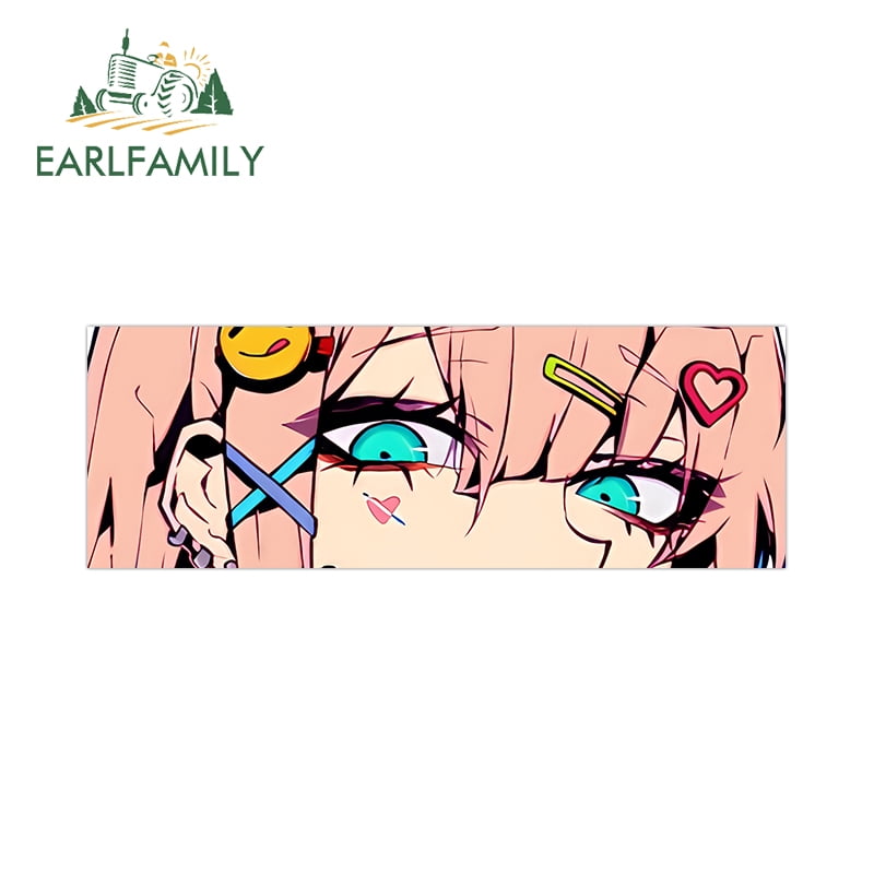 EARLFAMILY 5.1 Inch Anime Peeker ZERO TWO Car Stickers Sunscreen ...