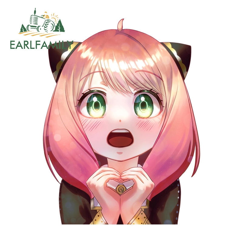 EARLFAMILY 5.1 Inch Anya Forger Car Sticker Anime Chibi Waterproof ...