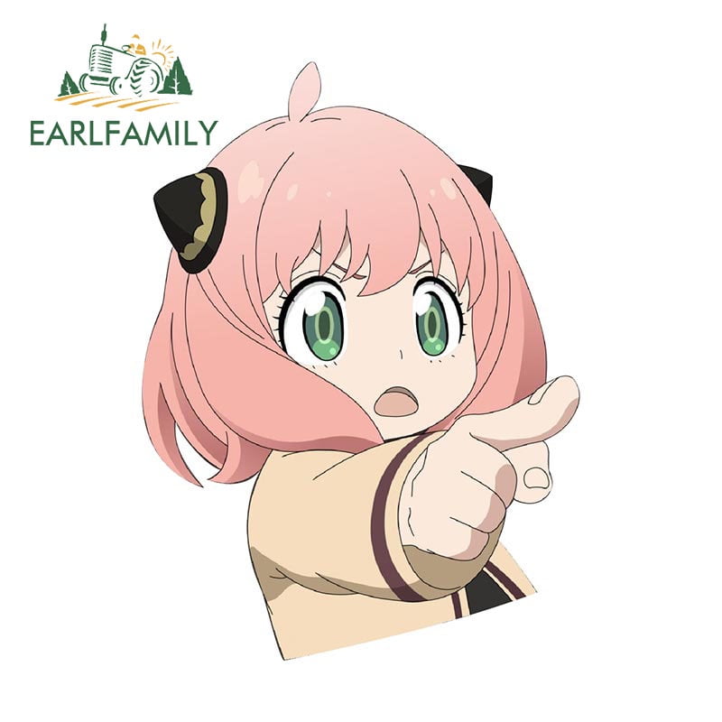EARLFAMILY 5.1 Inch Anya Forger Car Stickers Cartoon Personality Decals ...