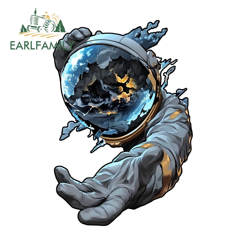 EARLFAMILY 5.1 Inch Astronaut Graffiti Car Stickers Anime Creative ...