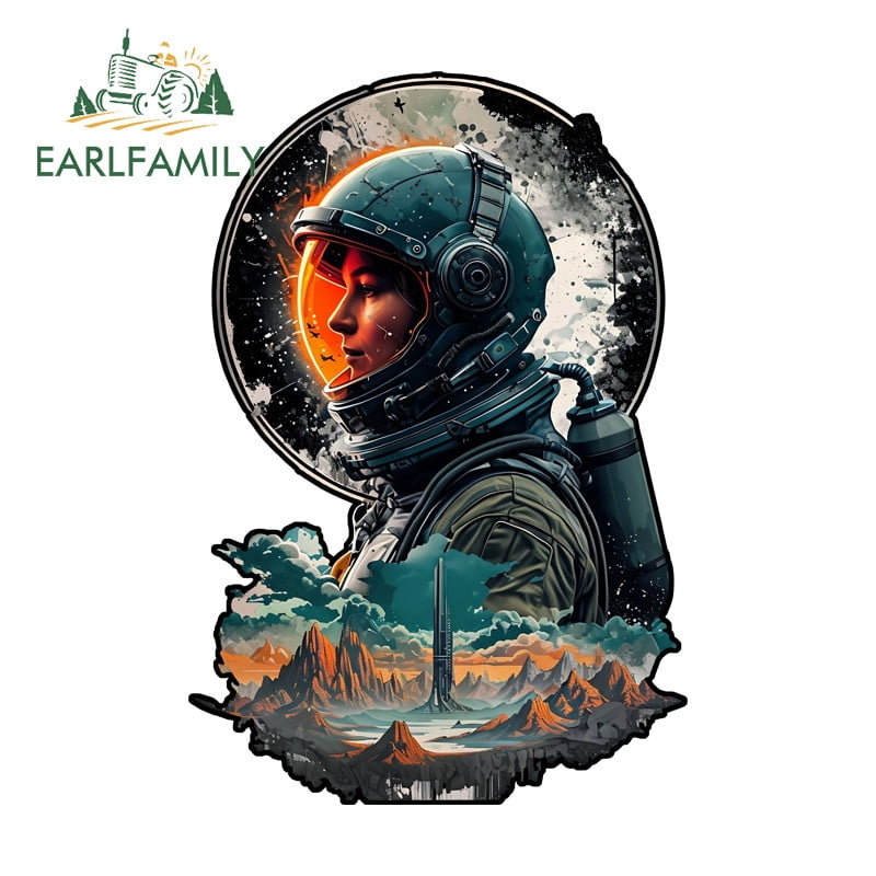 EARLFAMILY 5.1 Inch Astronaut Graffiti Car Stickers Anime Creative ...