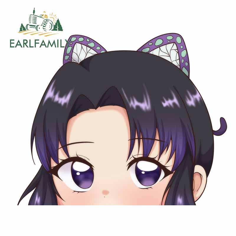 EARLFAMILY 5.1 Inch Butterfly Dance Peeker Kochou Shinobu Car Sticker ...