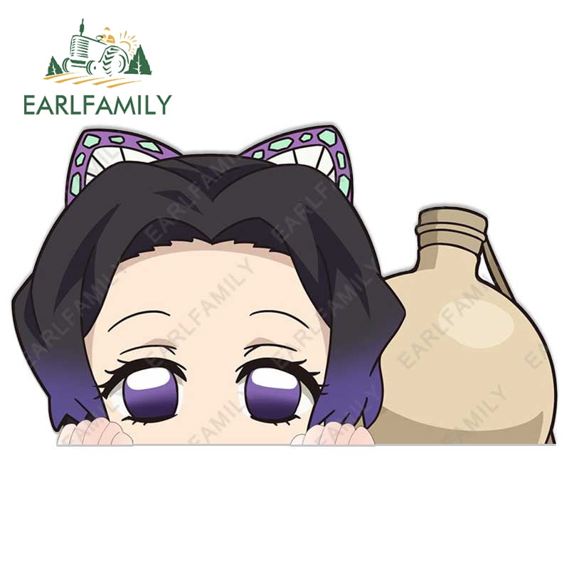 EARLFAMILY 5.1 Inch Butterfly Dance Peeker Kochou Shinobu Car Sticker ...