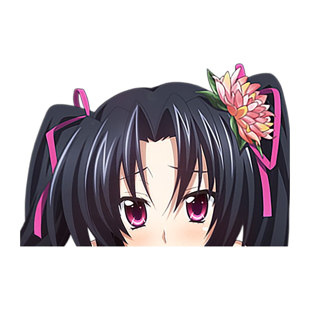 EARLFAMILY 5.1 Inch Cute Anime Himejima Akeno Peek Car Sticker Decal ...