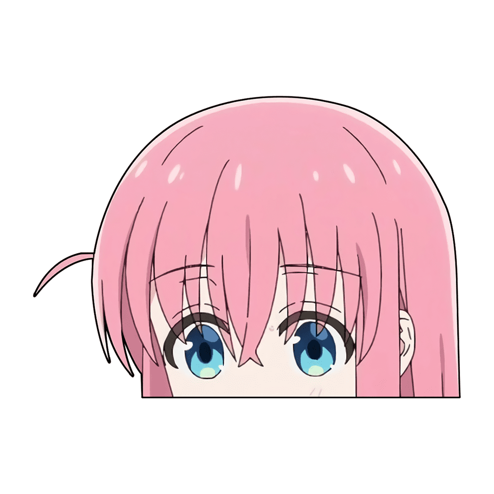 EARLFAMILY 5.1 Inch Cute Gotoh Hitori Peek Car Sticker Personalized ...