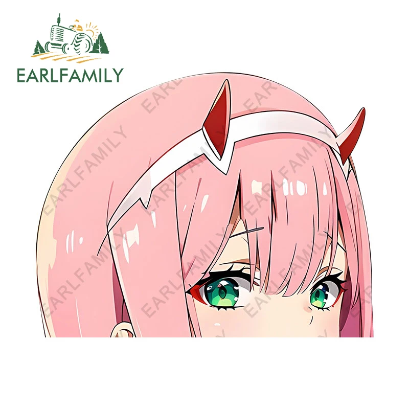 EARLFAMILY 5.1 Inch Cute ZERO TWO Peeker Cartoon Car Stickers ...