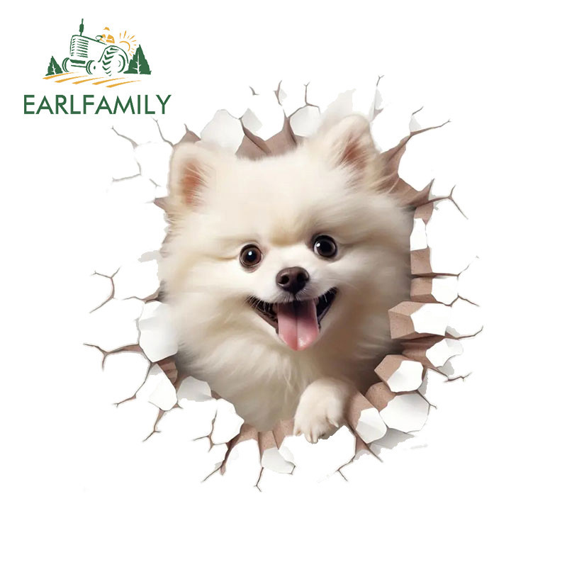 EARLFAMILY 5.1 Inch Dog Tear 3D Cartoon Funny Car Sticker Waterproof ...