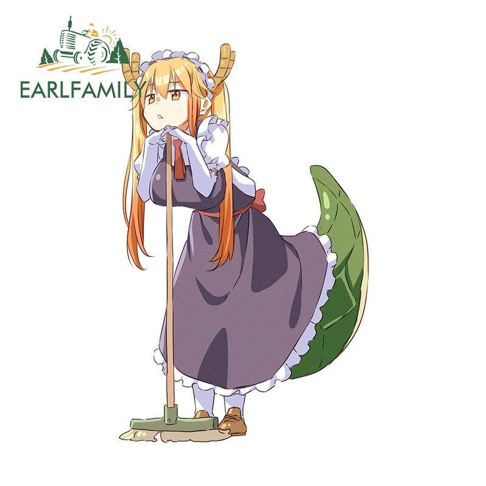 EARLFAMILY 5.1 Inch Dragon Maid Car Sticker Anime Girl Japanese ...