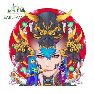 EARLFAMILY 5.1 Inch Female Japanese Samurai Car Sticker Trunk ...