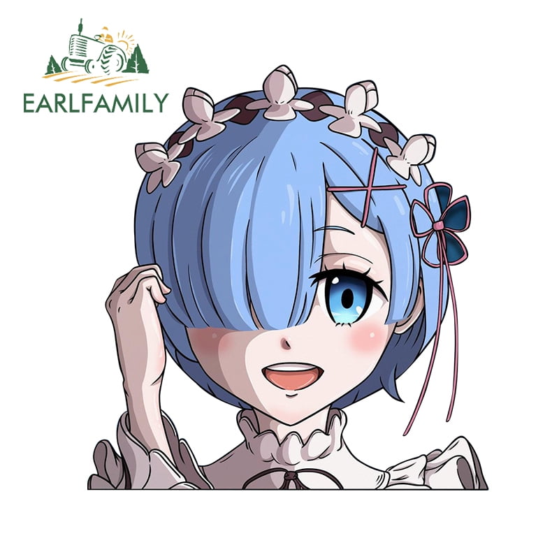 EARLFAMILY 5.1 Inch For Rem Re Zero Peeking Car Stickers Laptop Decals ...