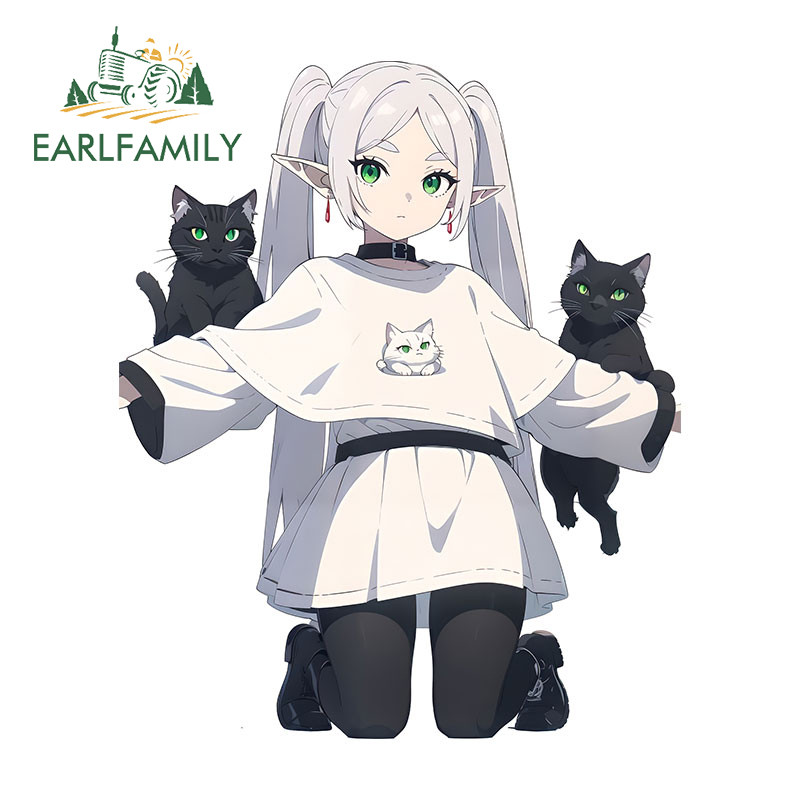 EARLFAMILY 5.1 Inch Frieren Beyond Journey's End Car Sticker Anime Girl ...