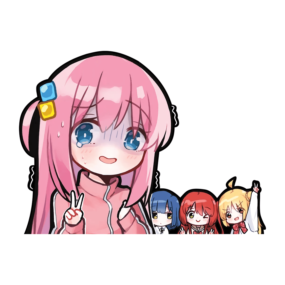 EARLFAMILY 5.1 Inch Funny Anime Girl Car Sticker for Trunk Bumper ...