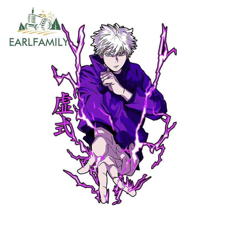 EARLFAMILY 5.1 Inch Gojo Satoru Purpple Technique Car Stickers ...