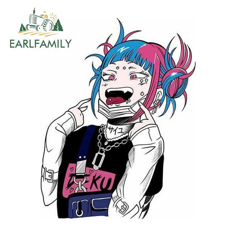 EARLFAMILY 5.1 Inch Himiko Toga Fanart Car Sticker Occlusion Scratch ...