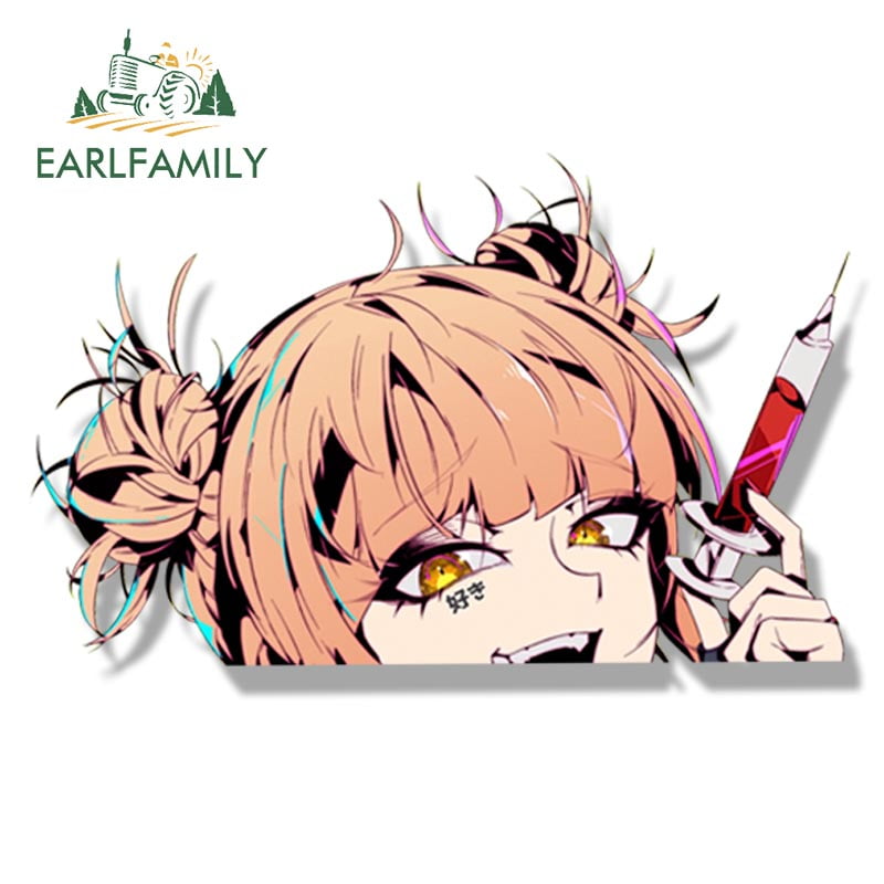 EARLFAMILY 5.1 Inch Himiko Toga Street Tattoo Fanart Peek Car Sticker ...