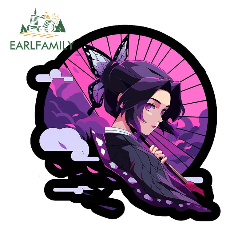EARLFAMILY 5.1 Inch Japanese Kochou Shinobu Car Accessories Custom ...