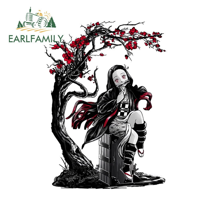 EARLFAMILY 5.1 Inch Kamaado Nezuko Car Stickers Waterproof Laptop ...