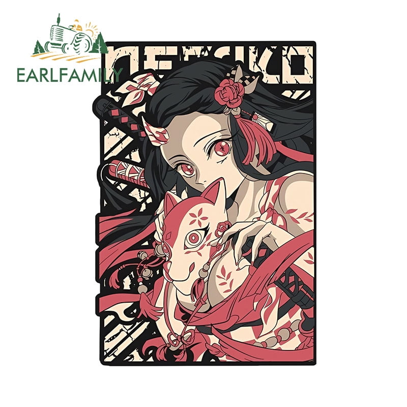 EARLFAMILY 5.1 Inch Kamado Nezuko Cute Car Sticker Motorcycle Windows ...