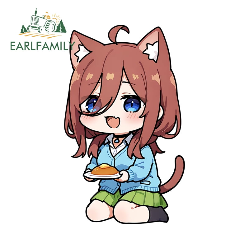 EARLFAMILY 5.1 Inch Kawaii Cat Girl Frieren Car Decal Cute Popular ...