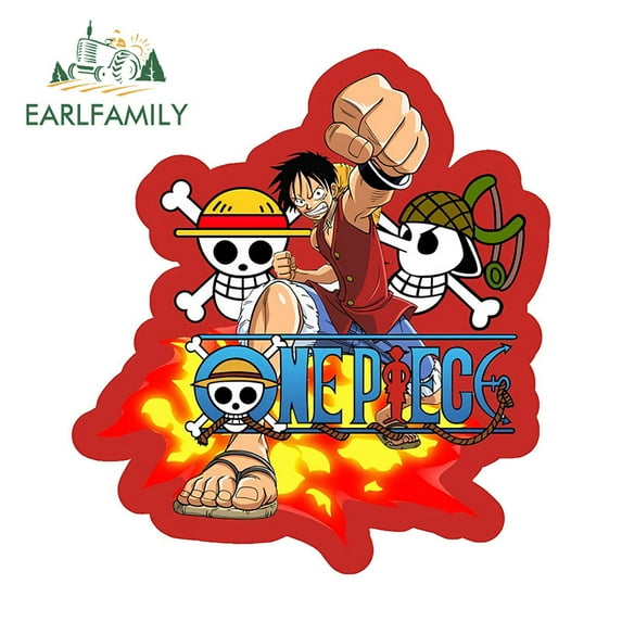 EARLFAMILY 5.1 Inch Luffy Car Stickers Anime Waterproof Surfboard ...