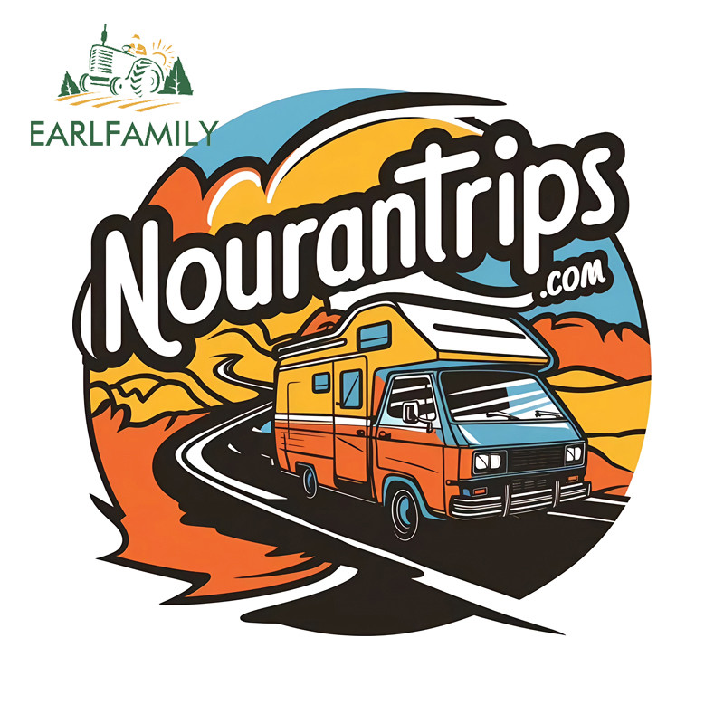 EARLFAMILY 5.1 Inch Mountain Adventure Car Stickers Occlusion Scratch ...
