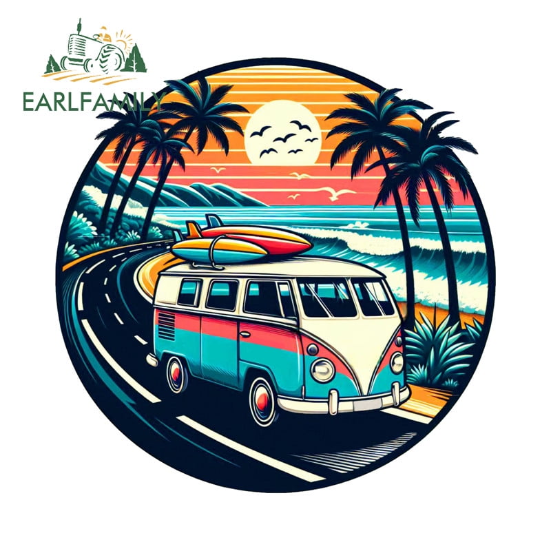 EARLFAMILY 5.1 Inch Mountain Adventure Car Stickers Occlusion Scratch ...