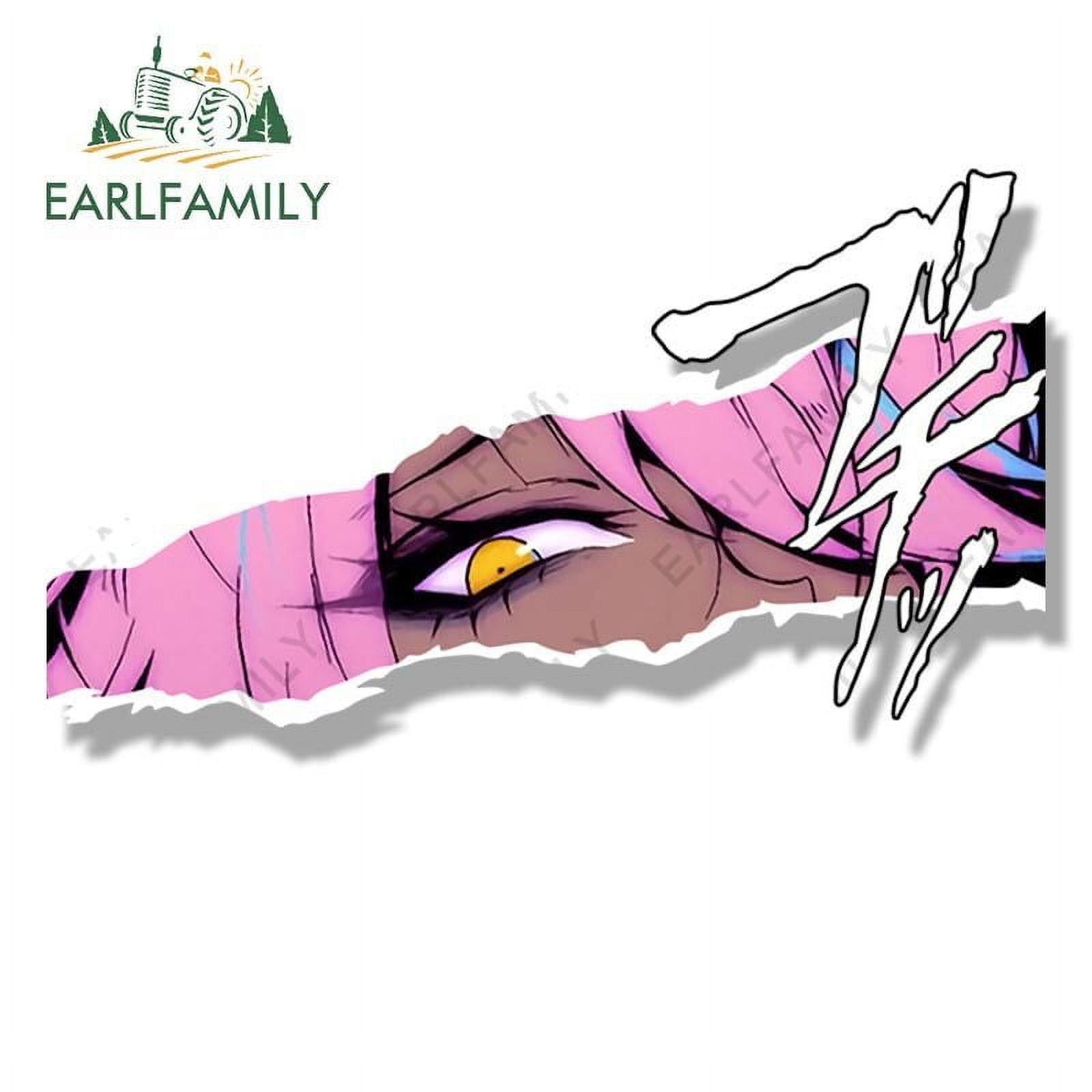 EARLFAMILY 5.1 Inch Ohyomi Ruchi Peek Car Sticker Leopard Tattoo Fanart ...